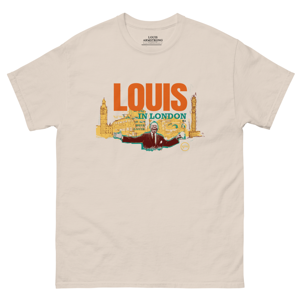 “LOUIS IN LONDON” SKYLINE SHIRT (NATURAL) - Louis Armstrong Official Store