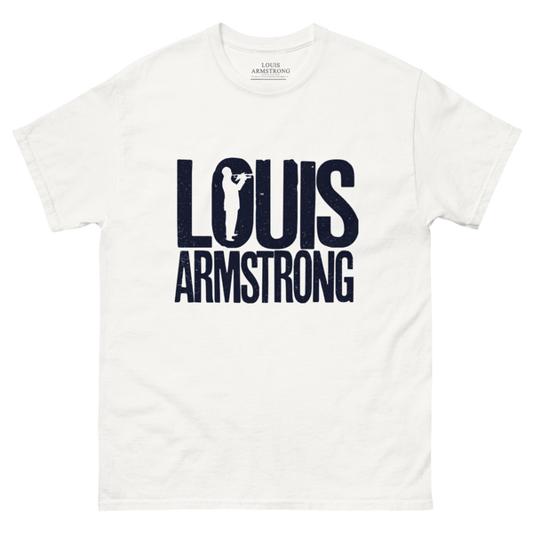 Louis Armstrong Silhouette T-Shirt (White) - Louis Armstrong Official Store Louis Armstrong Silhouette T-Shirt (White) - Louis Armstrong Official Store