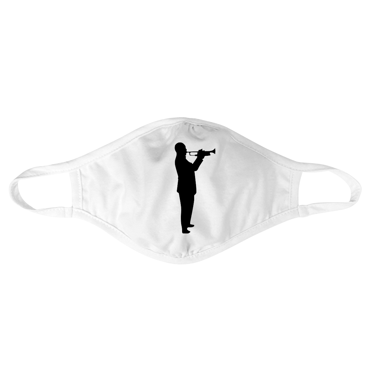 Louis Armstrong Silhouette Face Mask White - Louis Armstrong Official Store