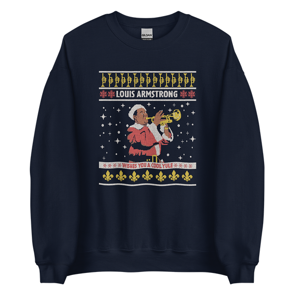 Louis Wishes You A Cool Yule Ugly Sweatshirt - Louis Armstrong Official ...